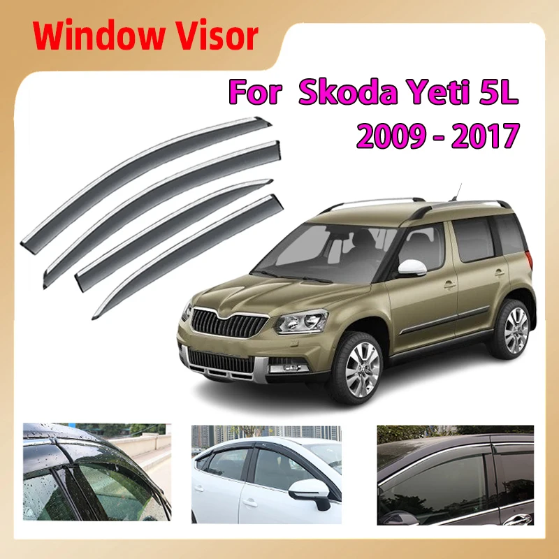 Car Side Window Visor Part For Skoda Yeti 5L Accessories 2009~2017 ...