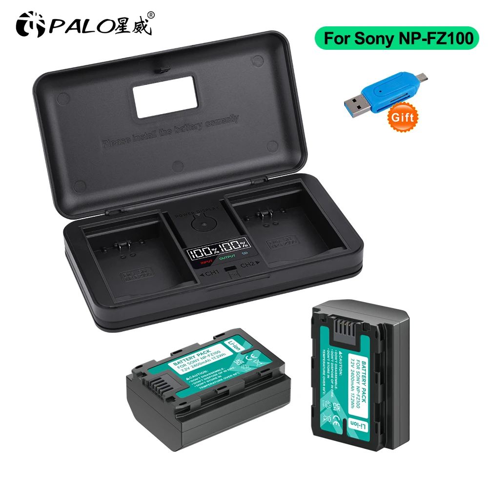 NP-FZ100 NPFZ100 NP FZ100 Battery With Charger Case for Sony ZV-E1 ...