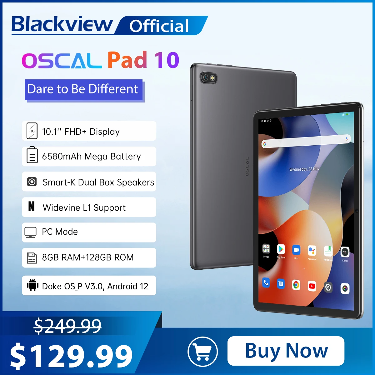 Blackview-Tableta-Oscal-Pad-10-Tablet-con-Android-12-pantalla-FHD-de-10 ...