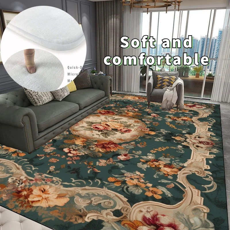 Retro-Carpet-Living-Room-Sofa-Large-Home-Decor-Soft-Rug-Bedroom-Study ...