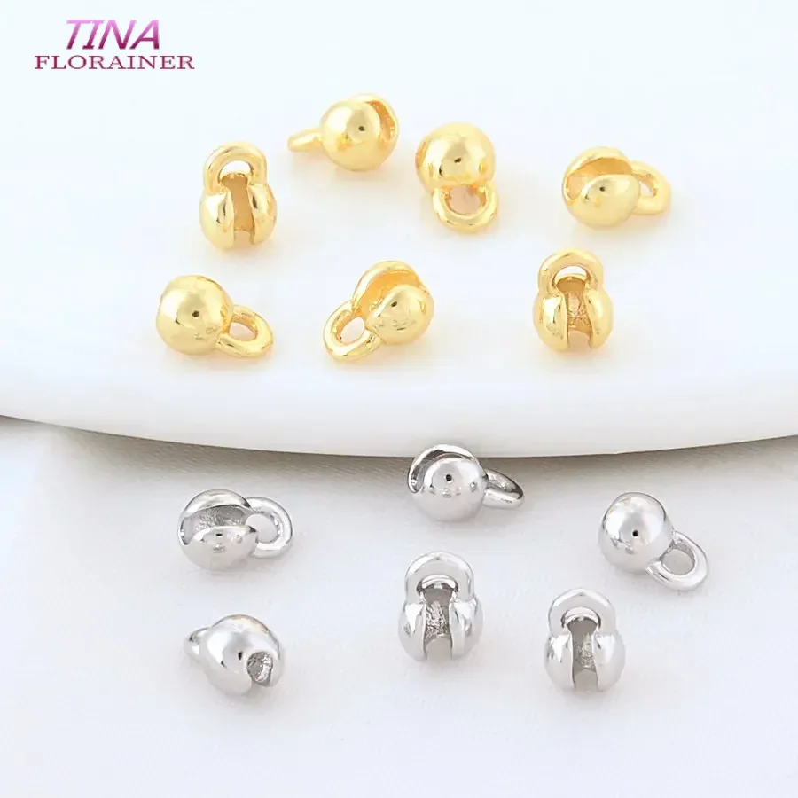 20PCS-14K-Gold-Color-4MM-Clam-Shell-Bead-Tip-Crimp-Ends-with-Loop-Crimp ...