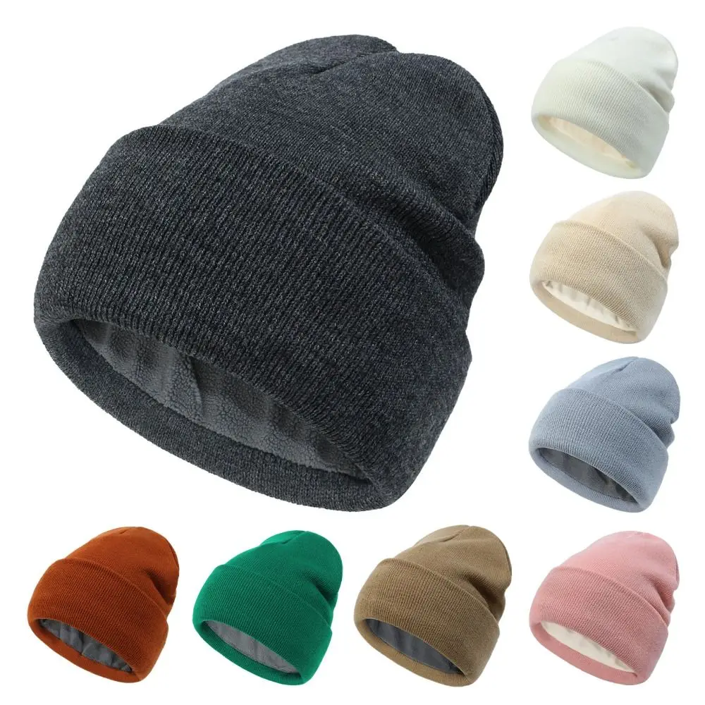 Winter Warm Beanie Hat Unisex Fleece Lined Knit Skull Cuff Cap Thick ...