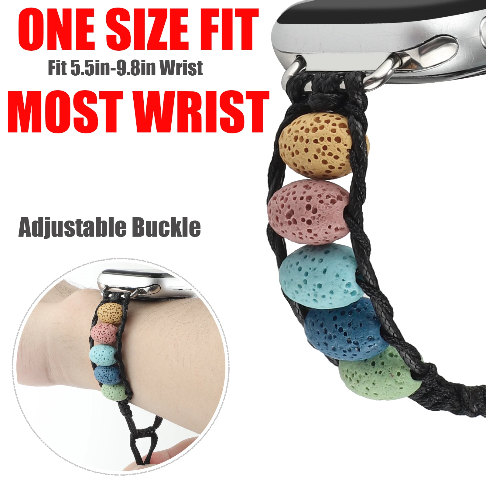 Volcanic-stone-strap-For-Watch-Series-7-SE-6-5-4-3-Watchband-For-Apple ...