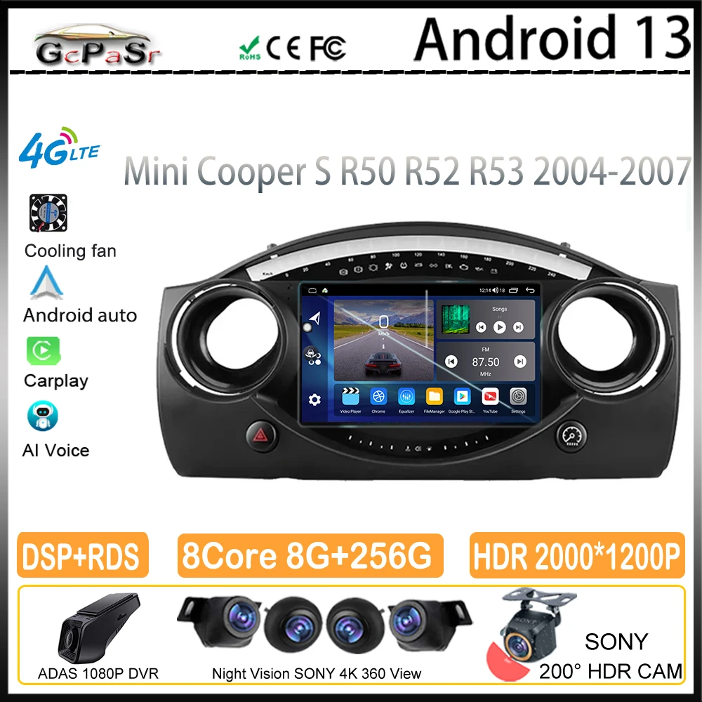 Android-For-BMW-Mini-Cooper-S-R50-R52-R53-2004-2005-2006-2007-Auto ...