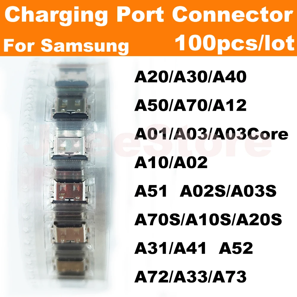 100Pcs-USB-Charging-Port-Jack-Dock-Connector-For-Samsung-A20-A30-A50 ...