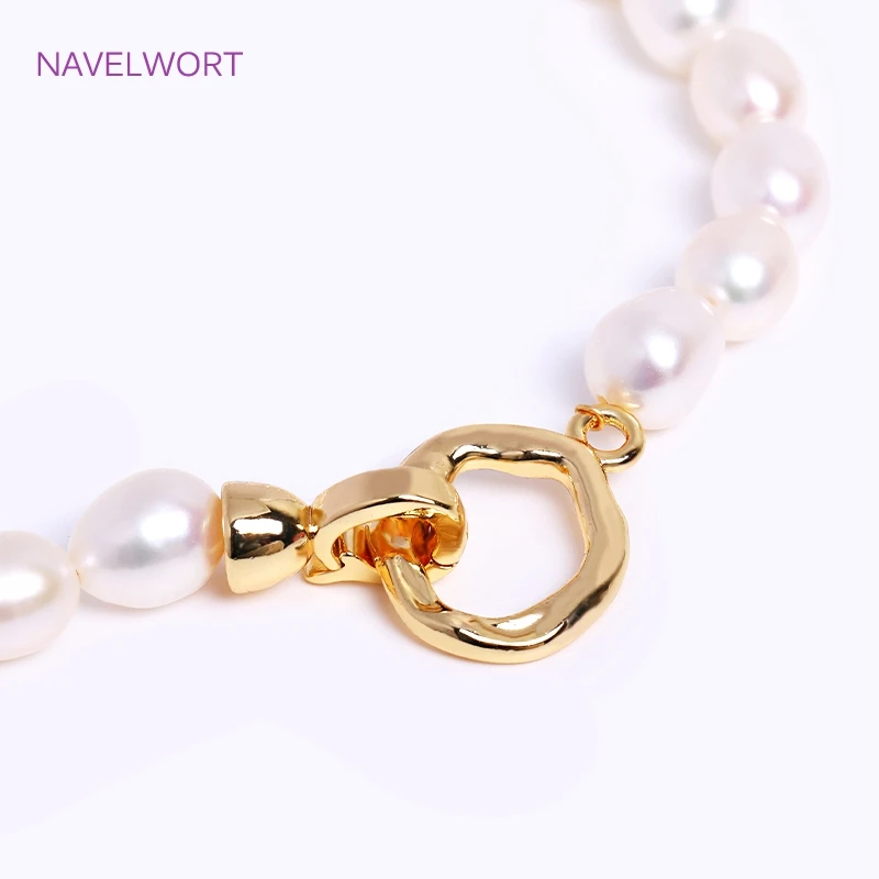 Trendy-18K-Gold-Plated-Round-Pearl-Clasp-Connector-For-Bracelet ...