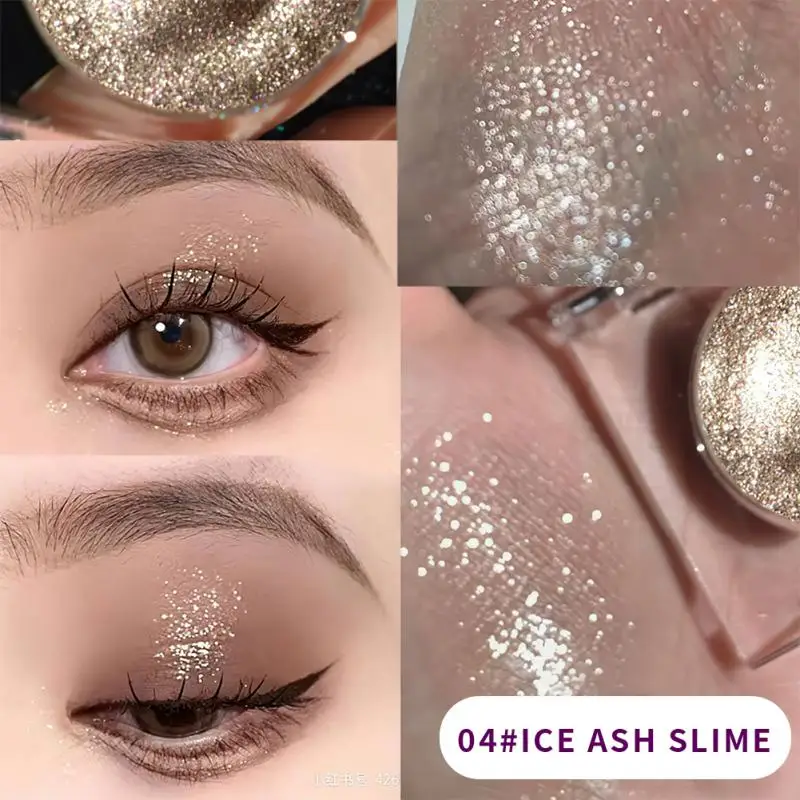 White Glitter Eye Makeup