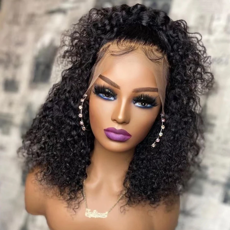 Onda profunda peruca frontal perucas de cabelo humano brasileiro ...