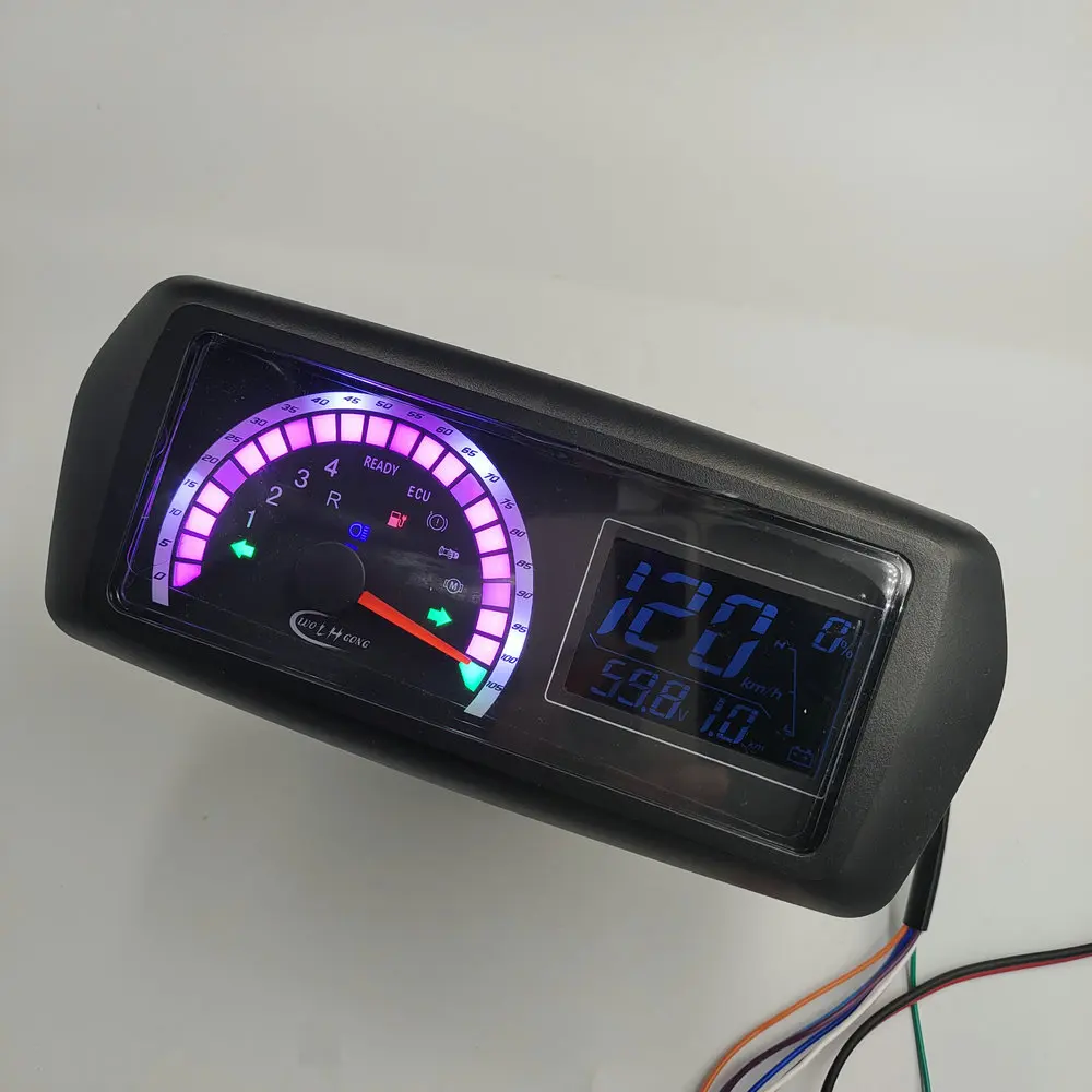 Speedometer+SHINING NEEDLE Pointer LCD Battery Indicator 48v 120v ...