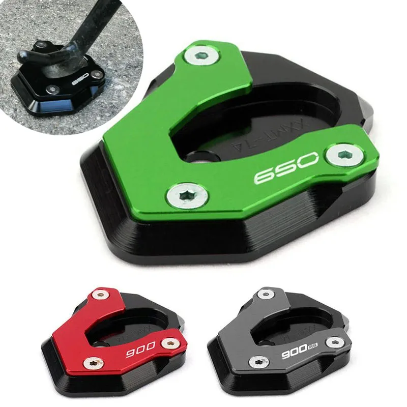 Motorcycle CNC Kickstand Sidestand Stand Extension Enlarger Pad Fit For ...