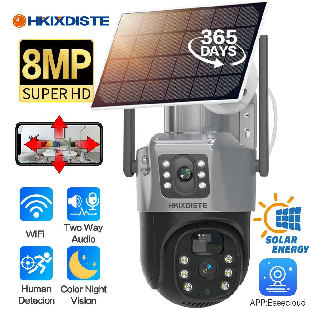 HKIXDISTE-4K-8MP-Dual-Lens-PTZ-Solar-Camera-Dual-Screens-PIR-Human-Tracking-Outdoor-WIFI ...