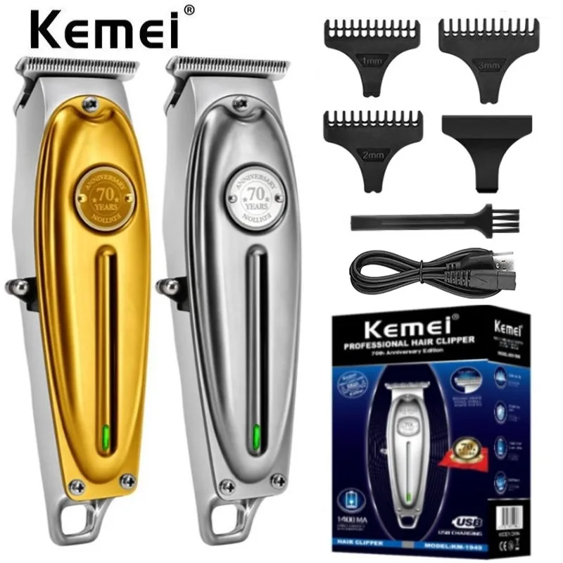 Kemei KM 1949 Pro electric barber full metal professional hair trimmer for men beard hair ...