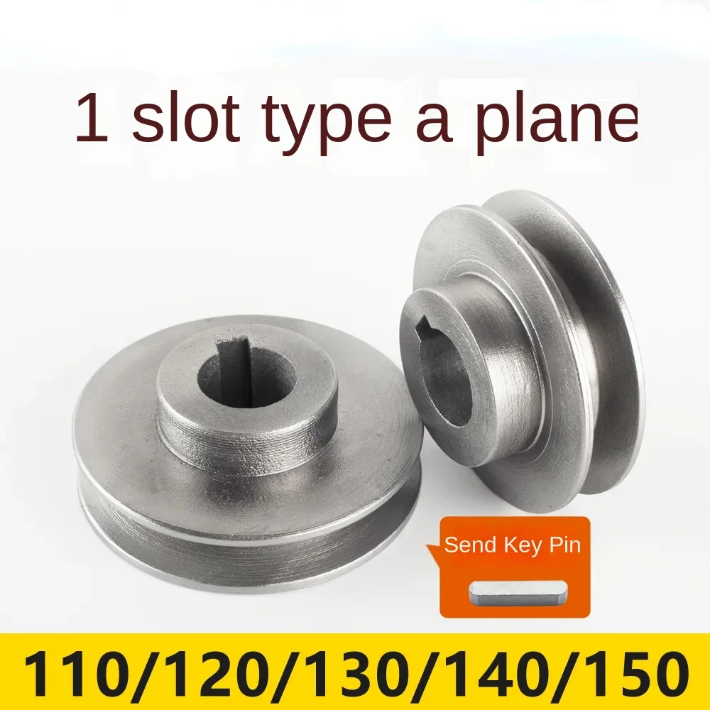1pcs-pulley-single-slot-a-type-cast-iron-pulley-big-generator-triangle ...
