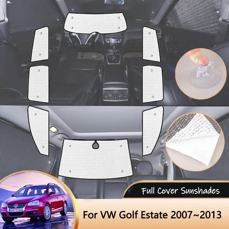 For-VW-Volkswagen-Golf-MK5-MK6-Estate-2007-2013-Full-Covers-Sunshades ...