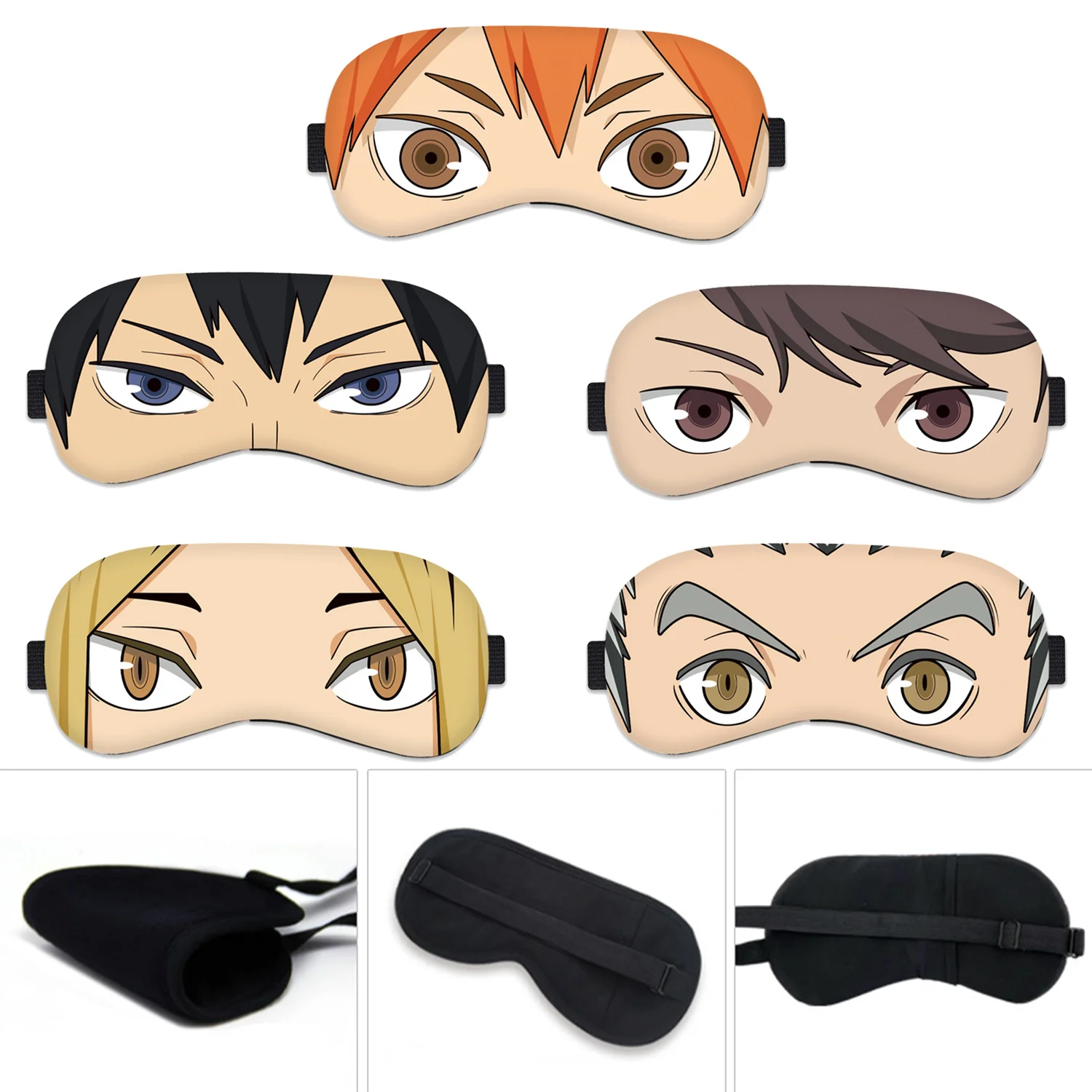 Haikyuu Eye Mask Anime Figure Eyes Blinder Hinata Kenma Oikawa Bokuto ...