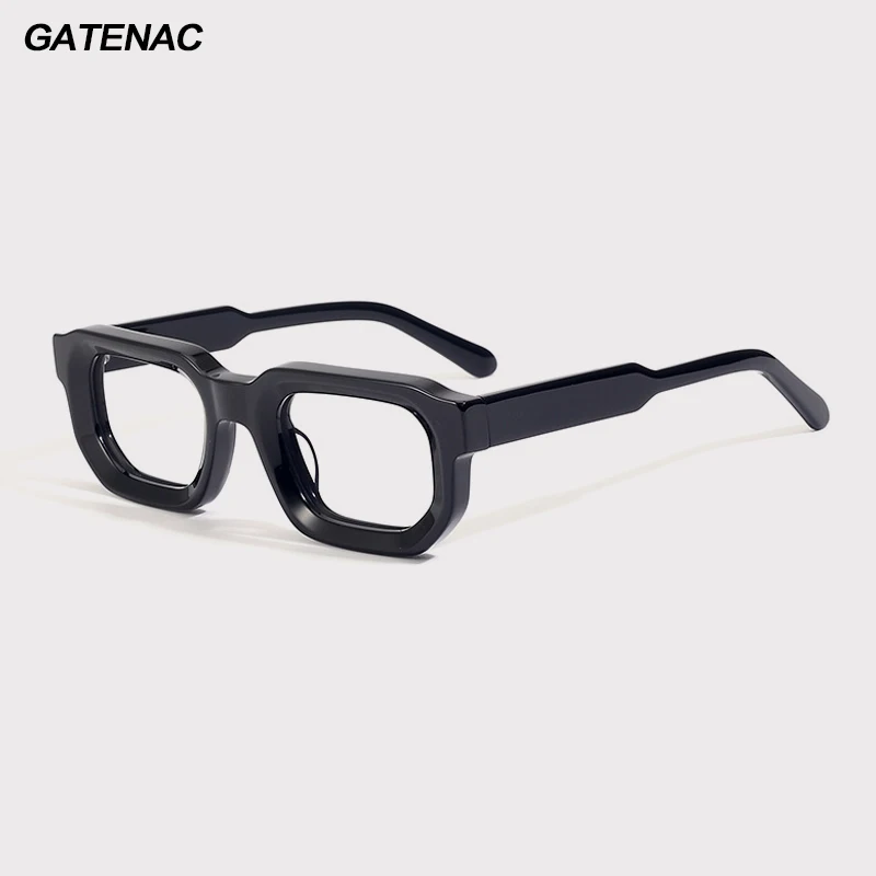 Vintage Thicken Acetate Glasses Frame Men Handmade Square Small ...