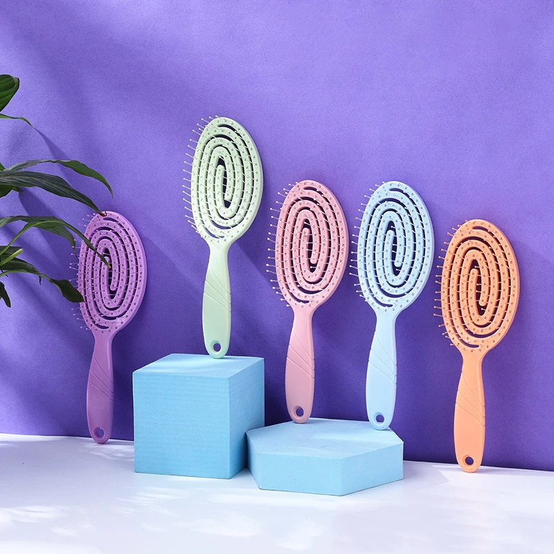 Relaxing Elastic Massage Comb Portable Hair Brush Massage Brush Brushes ...