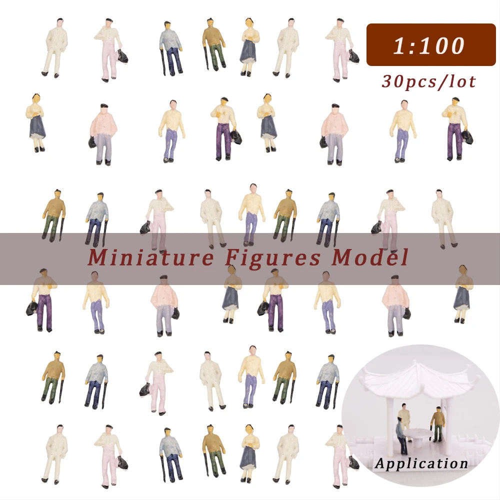 30pcs 1:100 Scale Diy Model Making People Model Figures Railway Train ...