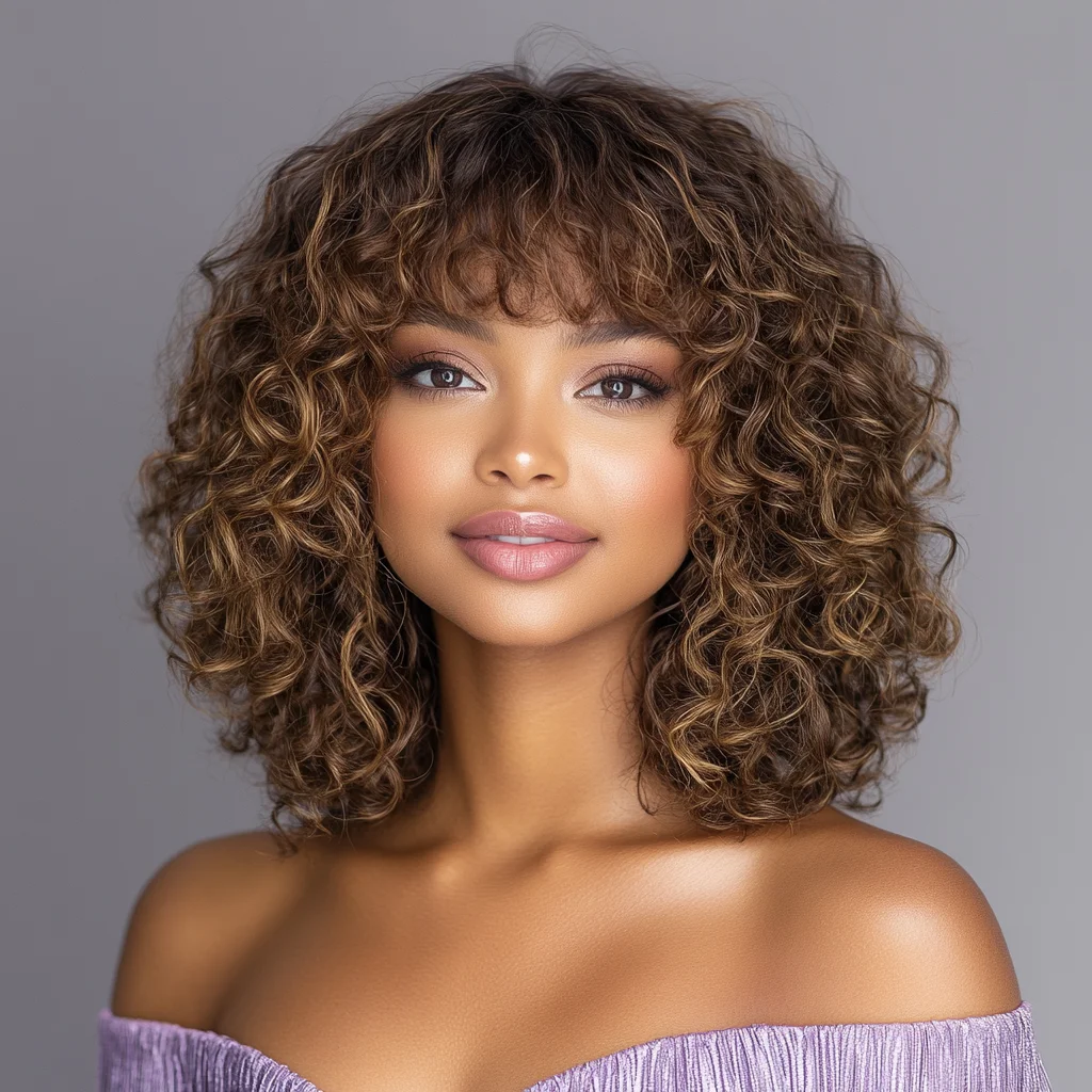 Sleek Jerry Curl Curly Human Hair Wigs Curly Human Hair Wigs For Women ...