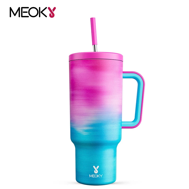 Meoky-40oz-Tumbler-with-Handle-Straw-Stainless-Steel-Multi-prints ...