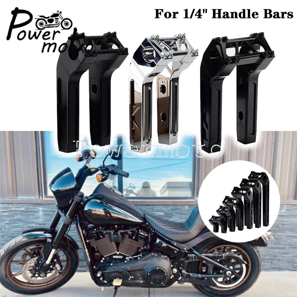 TIGERSGATE Black 12 Inch Pullback Riser Handlebar Clamp Compatible With ...