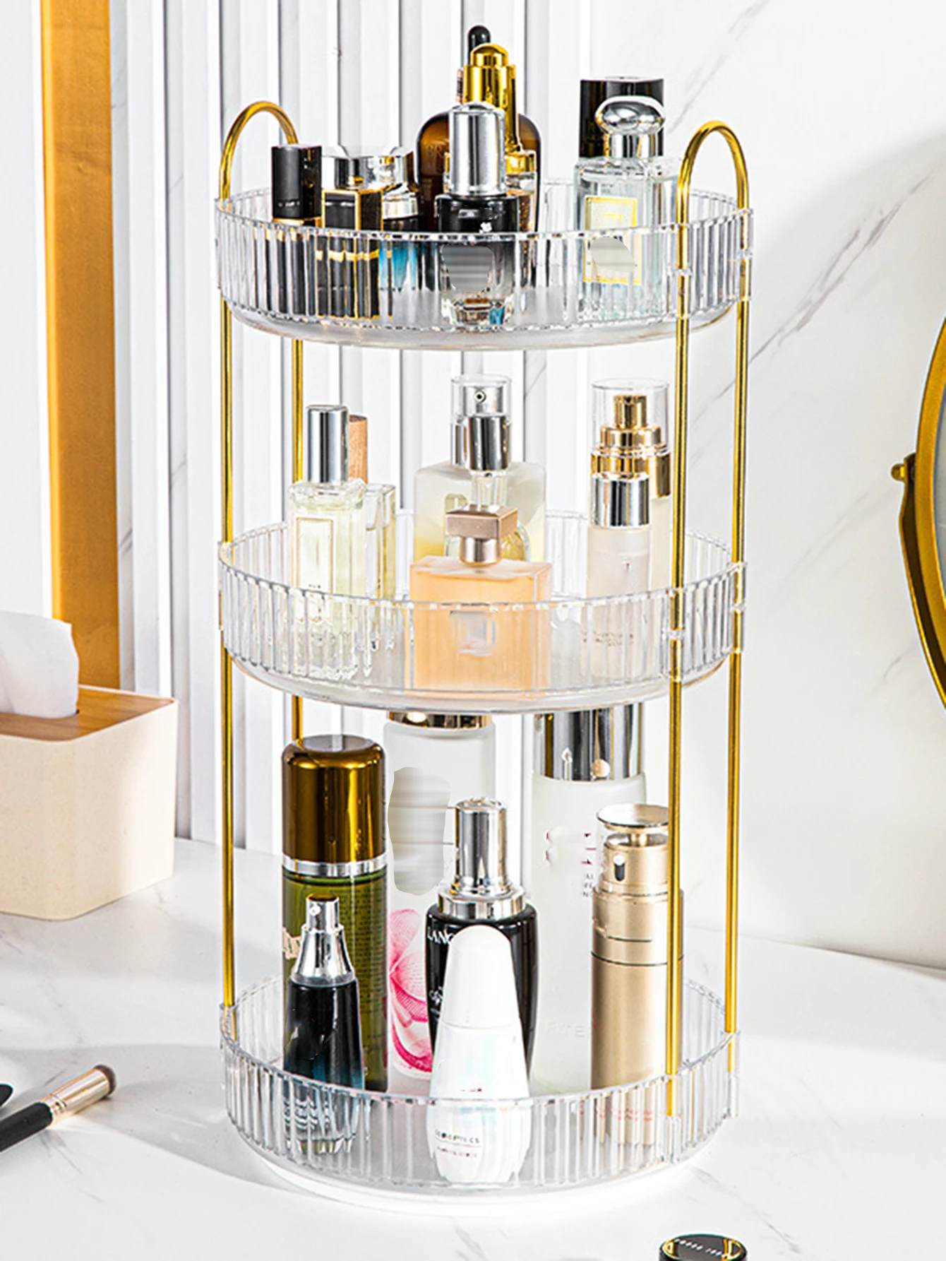 360-Degree-Rotating-Cosmetic-Storage-Box-Detachable-Makeup-Organizer ...