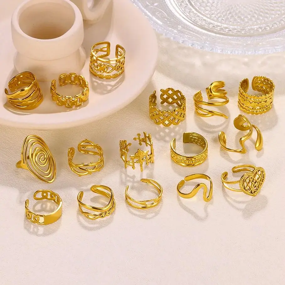 PVD-Plated-Stainless-Steel-Geometric-Jewelry-Classic-Gold-Color-Cheap ...