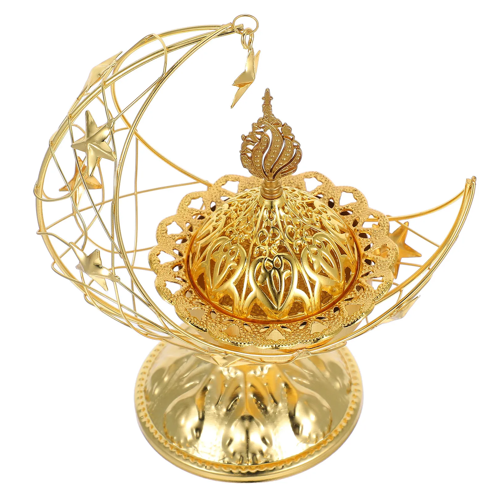 Moon Shaped Incense Burner Iron Middle Eastern Censer for Essential Oil ...