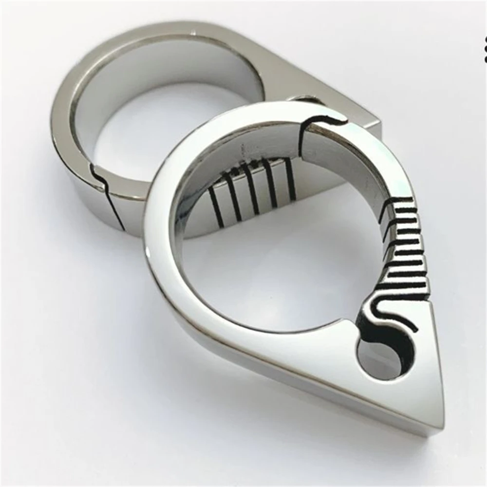 Titanium Alloy Frameless Ring Mini Slingshot Edc Keychain Multi-tool ...