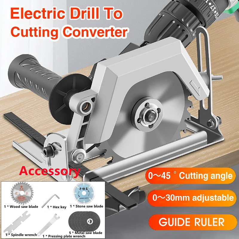 Electric-Drill-to-Electric-Circular-Saw-Head-Adapter-Table-Saw ...