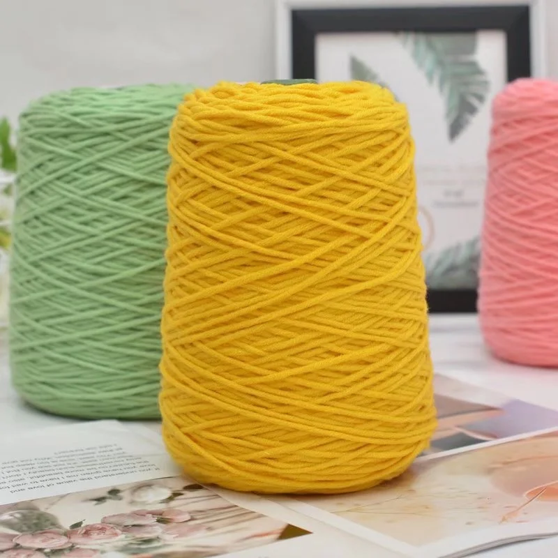 Solid Color Milk Cotton Yarn 8 Strands Tufting Art Embroidery Crochet ...