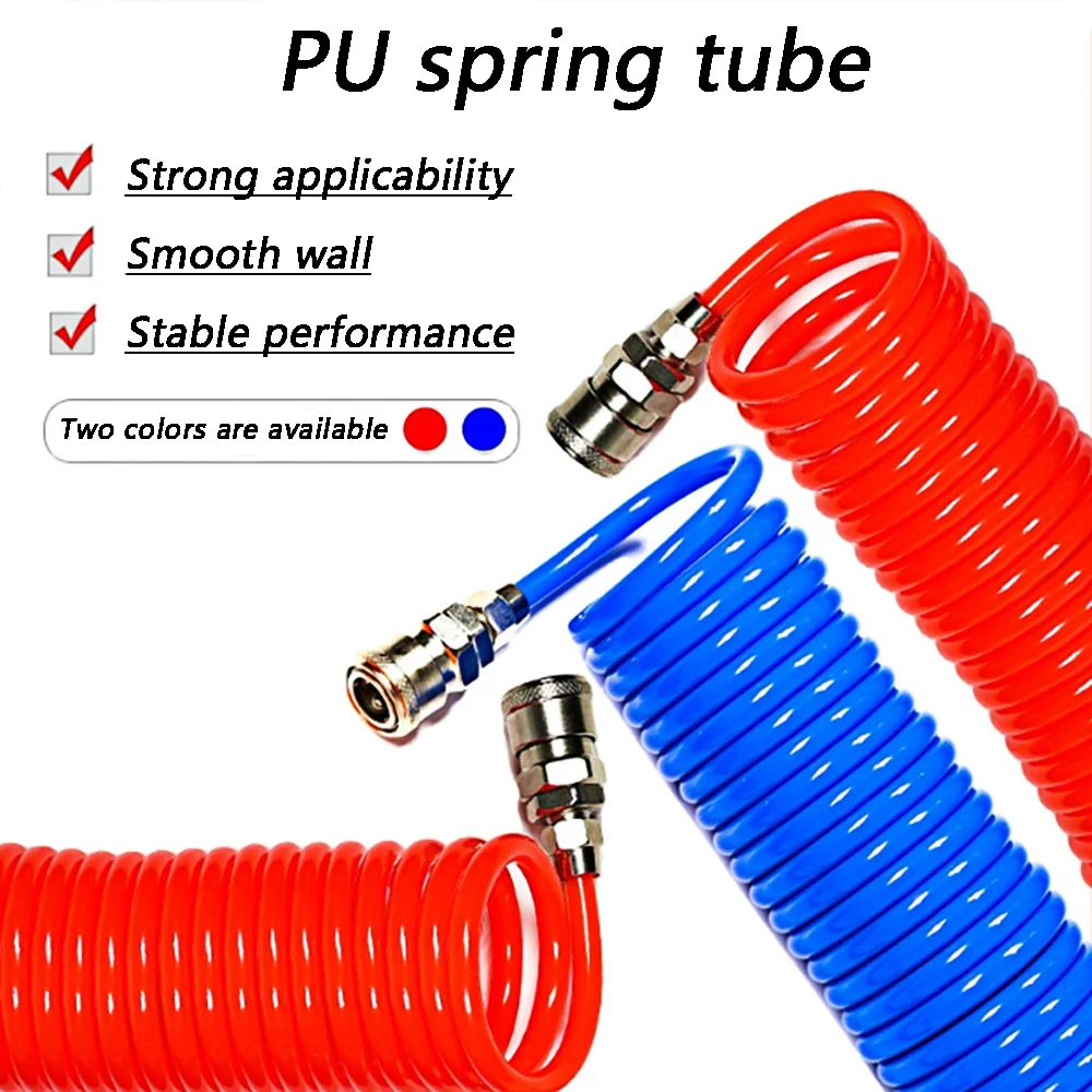 6M Pneumatic Polyurethane PU Air Compressor Hose Tube 8*5mm Telescopic ...