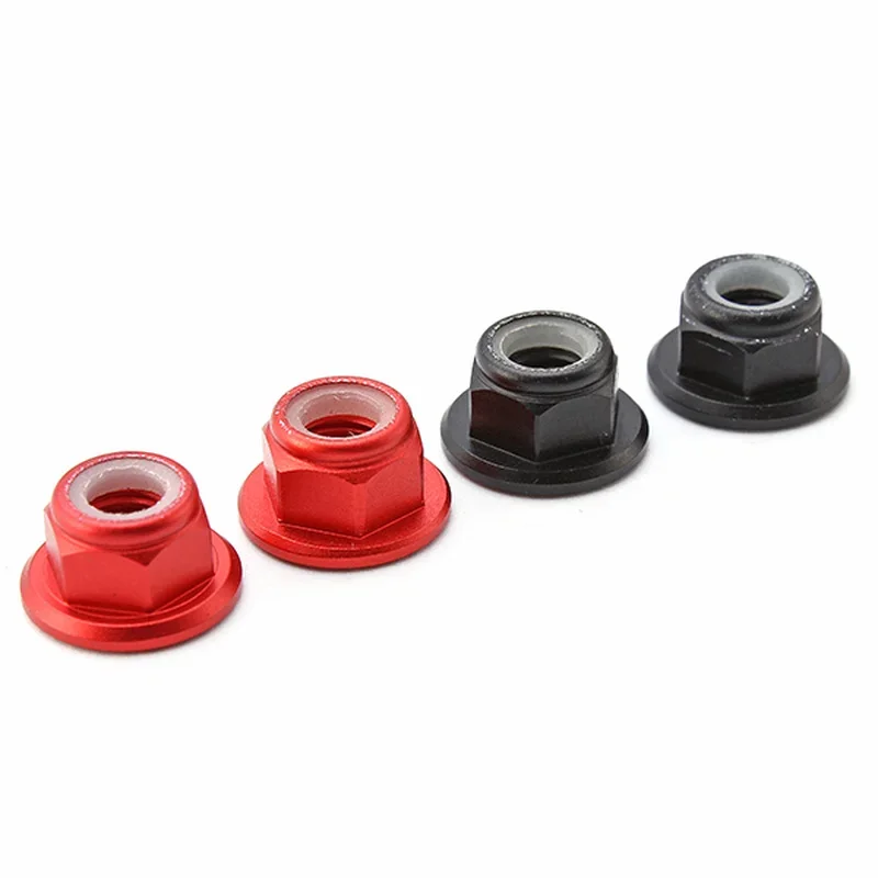 M5 Aluminum Motor Screw Nuts with Nylon Insert Self-Lock Flange Nuts ...