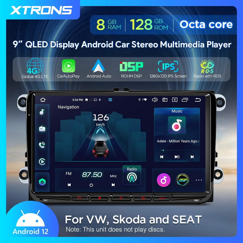 XTRONS-9-Android-12-Octa-Core-8-128GB-Car-Radio-for-VW-SKODA-SEAT-Car ...
