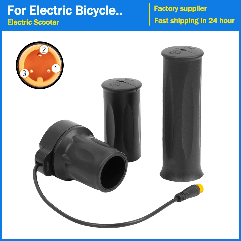 Electric-Bicycle-Half-Twist-Throttle-for-E-Scooter-Throttle-Grip-3-Pin ...