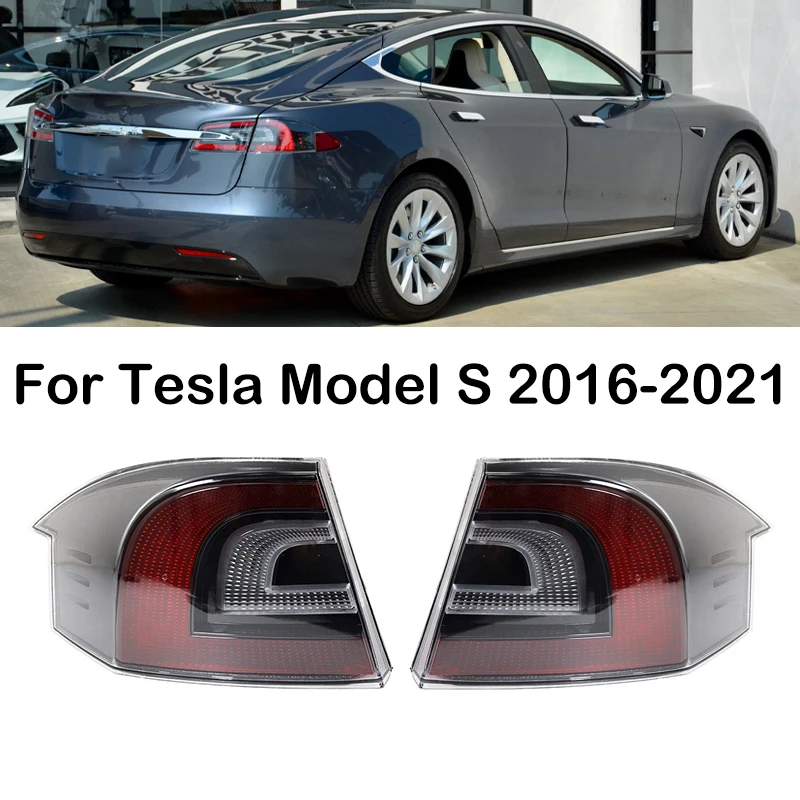 For-Tesla-Model-S-2016-2017-2018-2019-2020-2021-LED-Car-Rear-Bumper ...