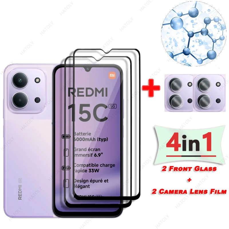 For Xiaomi Redmi 15C 5G Glass Screen Protector For Redmi 15C 5G ...