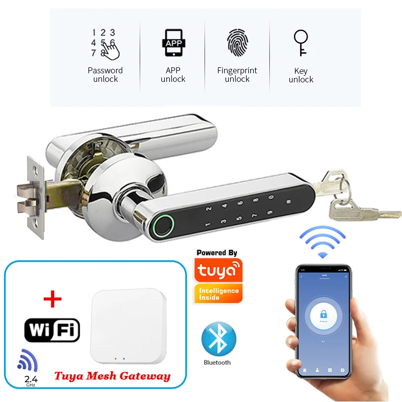 Smart-Biometric-fingerprint-Door-Lock-Code-Phone-APP-Bluetooth-One-time ...