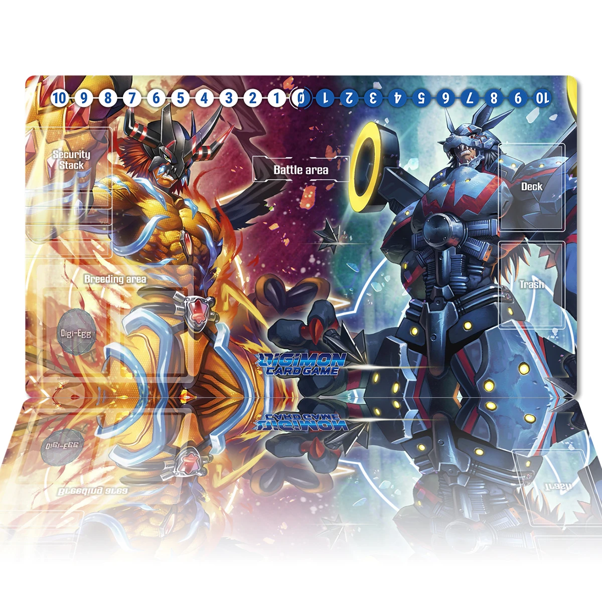 Digimon Playmat garuumon & Agumon Bond of Courage DTCG CCG juego de mesa alfombrilla de ratón ...