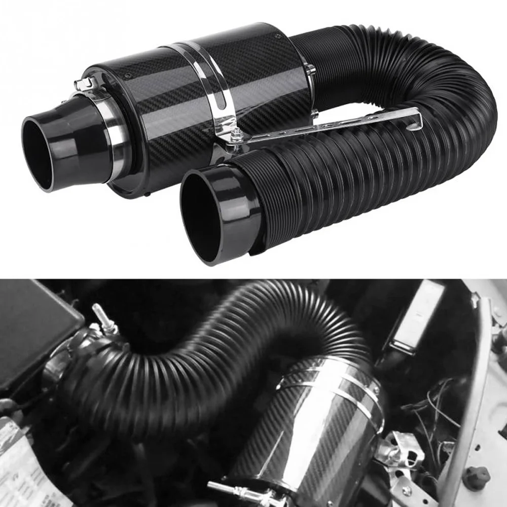 1-Set-Universal-Car-Cold-Air-Filter-Feed-Enclosed-Intake-Induction-Pipe ...