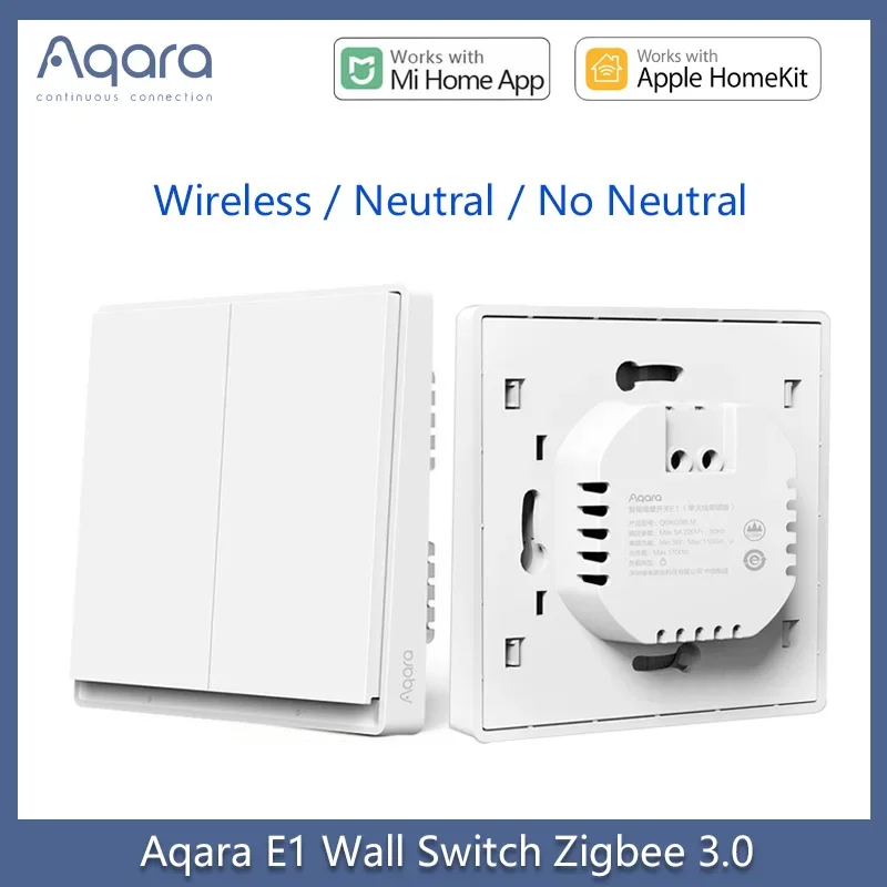 Aqara-E1-Wall-Switch-Smart-Zigbee-3-0-Single-Fire-Wire-Zero-Fire-Wire ...
