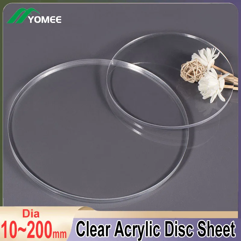 Clear-Acrylic-Disc-Sheets-Perspex-Round-Plate-For-DIY-Art-Crafts ...
