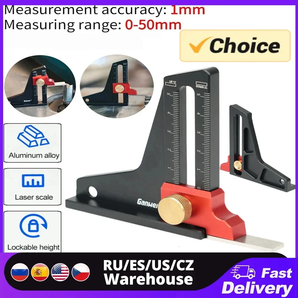 Ganwei-Aluminum-Alloy-Height-Gauge-Dual-Scales-Home-DIY-Woodworking ...