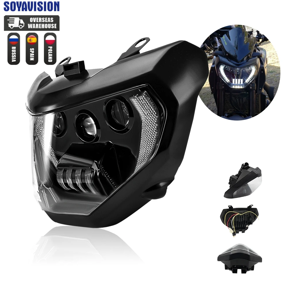 MT07 Headlight Waterproof Motorcycle Headlight DRL LED Headlamp ...