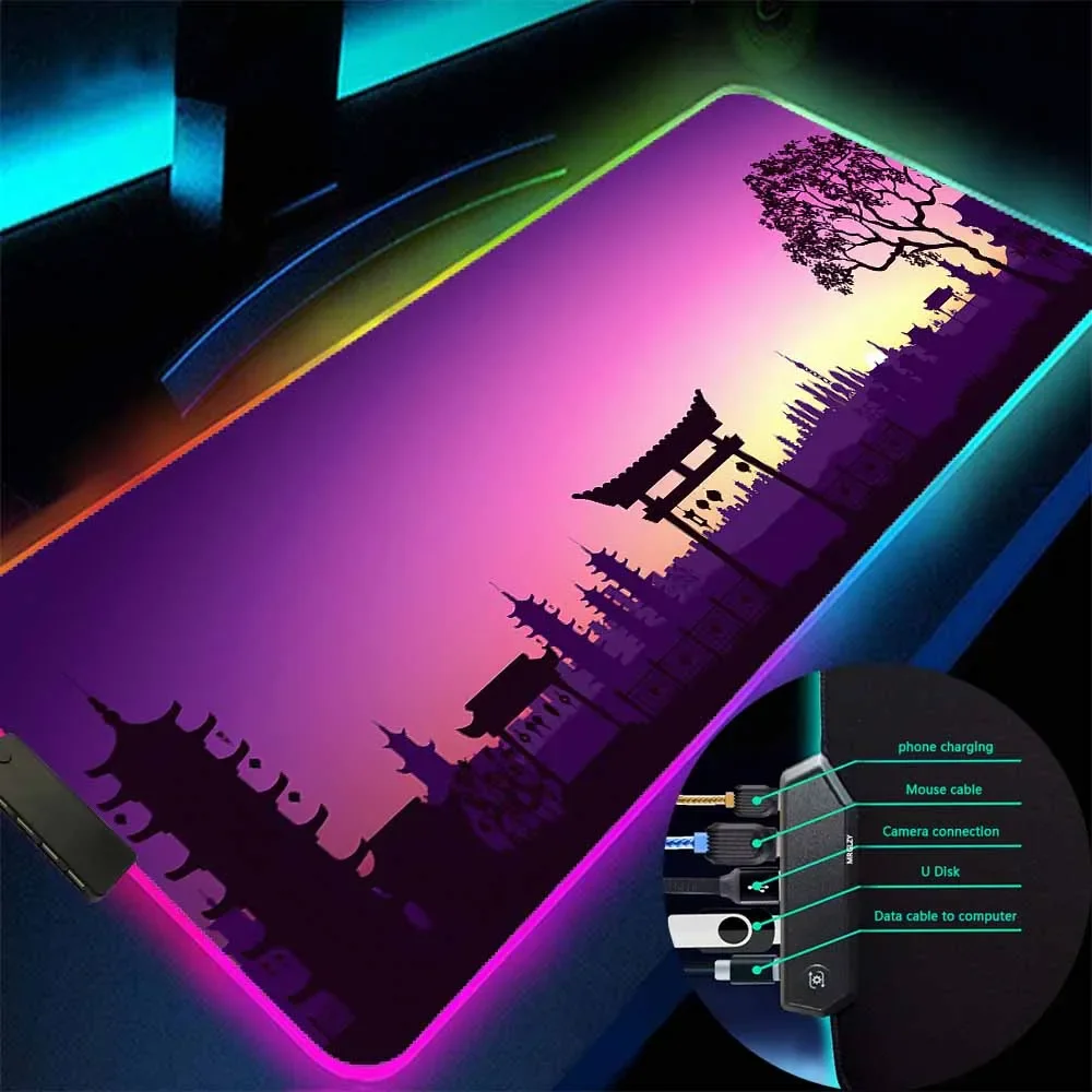 Anime-Landscape-RGB-Gaming-Mouse-Pad-LED-Light-High-Quality-Office ...