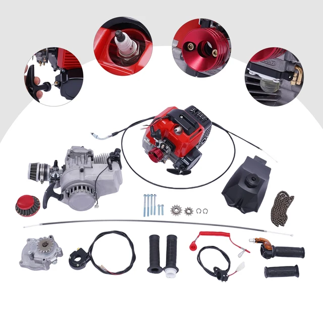 Mini Bike Engine 49CC 2 Stroke Mini Gas Racing Engine With Air Filter ...