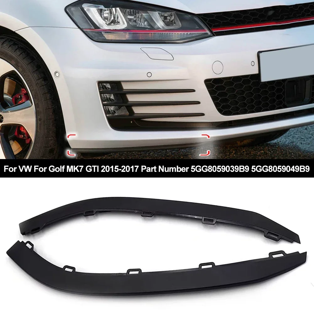 2PCS-Car-Front-Bumper-Lip-Lower-Spoiler-Air-Deflector-Valance-Trim-For ...