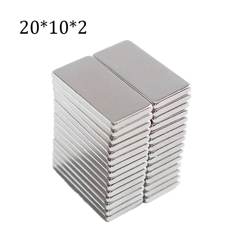 20-30-50-Pcs-20x10x2-Neodymium-Magnet-20mm-x-10mm-x-2mm-N35-NdFeB-Block ...