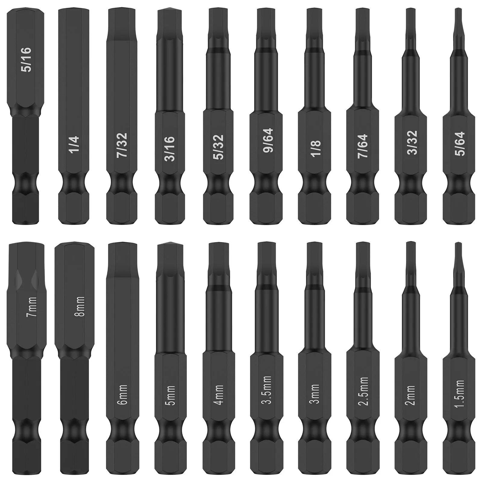 20Pcs-Hex-Wrench-Drill-Bit-Set-Alloy-Steel-Allen-Screwdriver-Socket-Bit ...