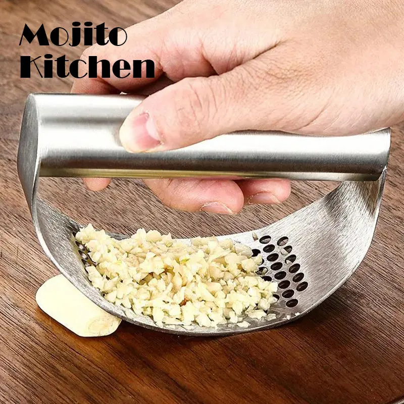 100% Stainless Steel Garlic Press Rocker Garlic Rocker Crusher Garlic ...